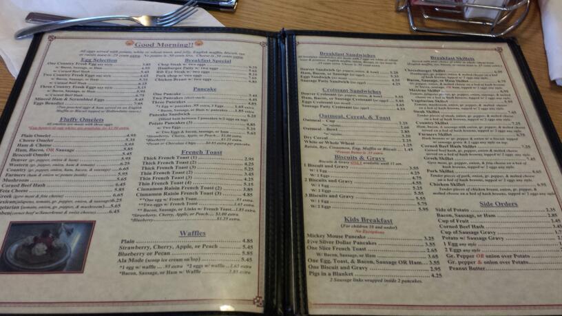 Menu at Red Apple restaurant, Dixon
