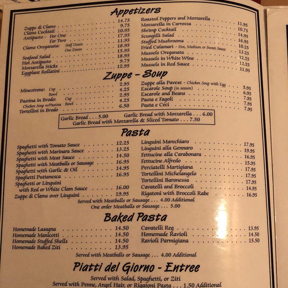 Menu at Three Guys From Italy pizzeria, Kenilworth