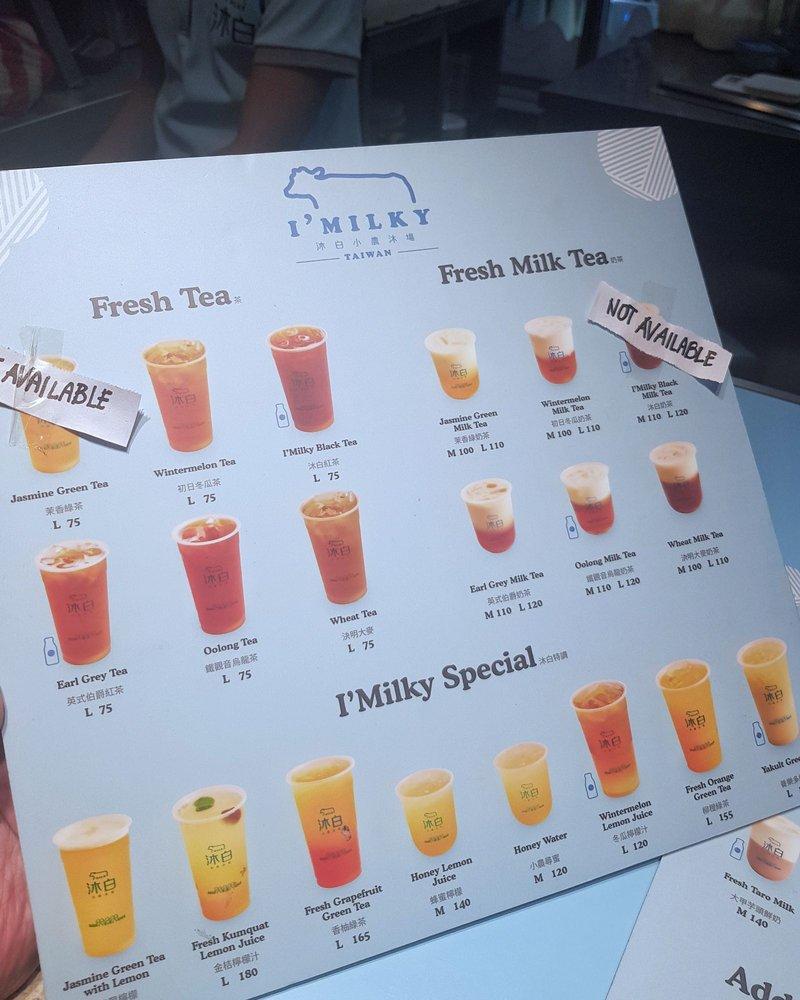 Menu at I'MILKY pub & bar, Makati