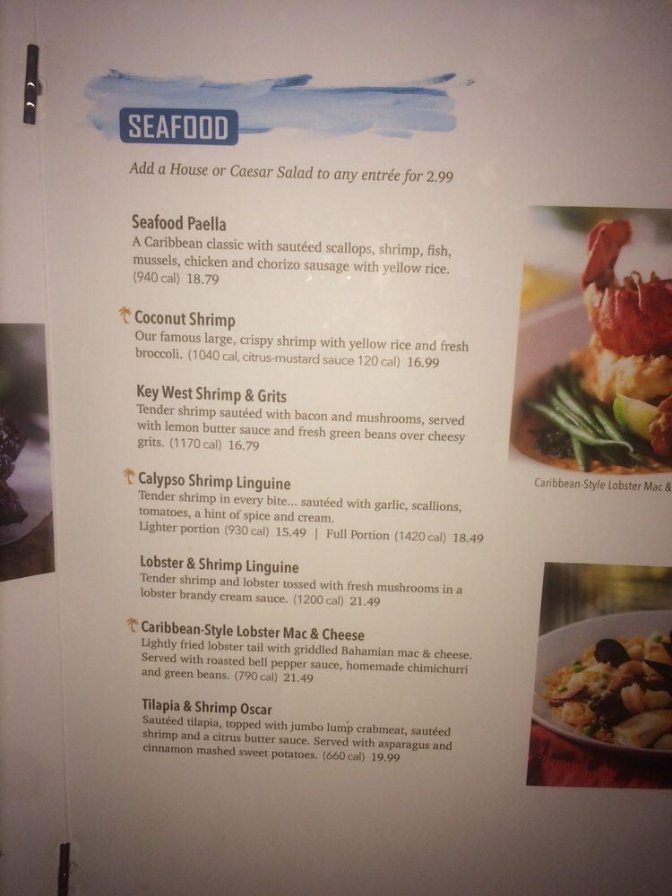 Menu at Bahama Breeze pub & bar, Kissimmee, W Osceola Pkwy