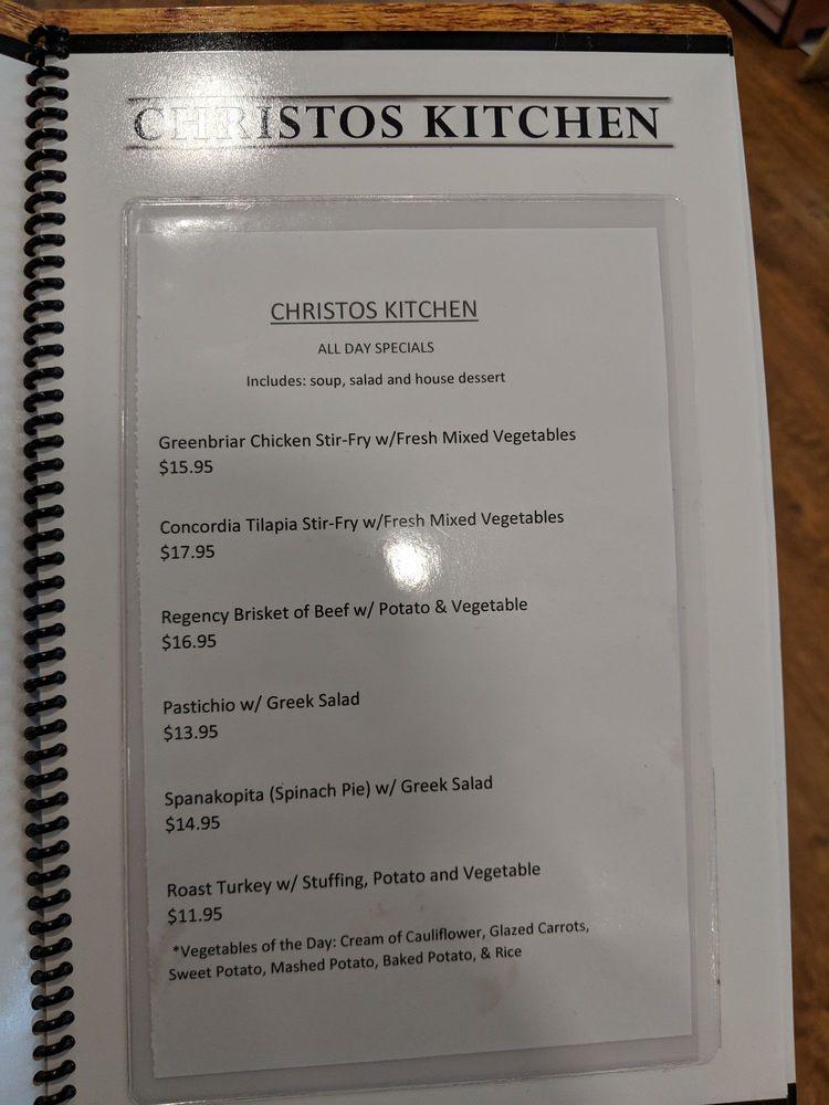 Menu at Christos Kitchen restaurant, Monroe Township