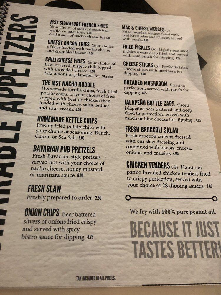 Menu at MST Pub & Grub, Tiffin, 92 Madison St
