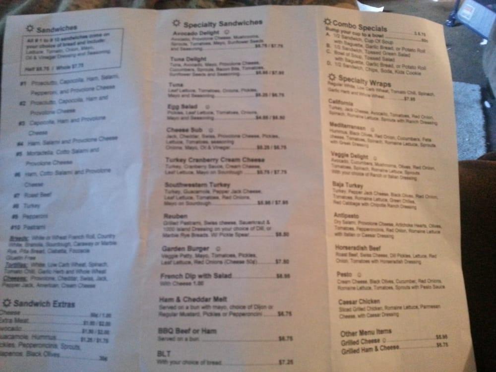 Menu at Squeeze Inn Sandwich Shop desserts, Medford