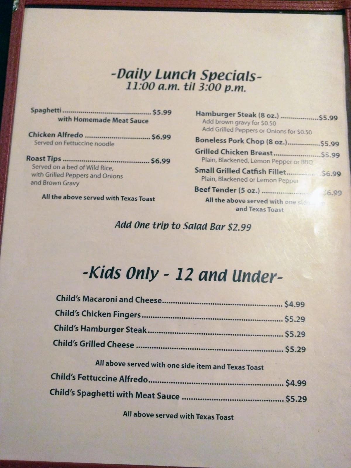 Menu at 43 Grill restaurant, Russellville