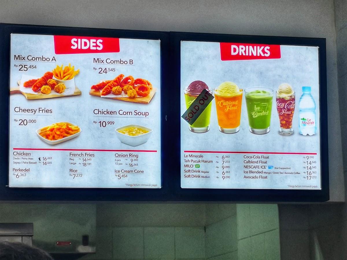 Menu at CFC Sun City restaurant, Madiun, Ground Floor
