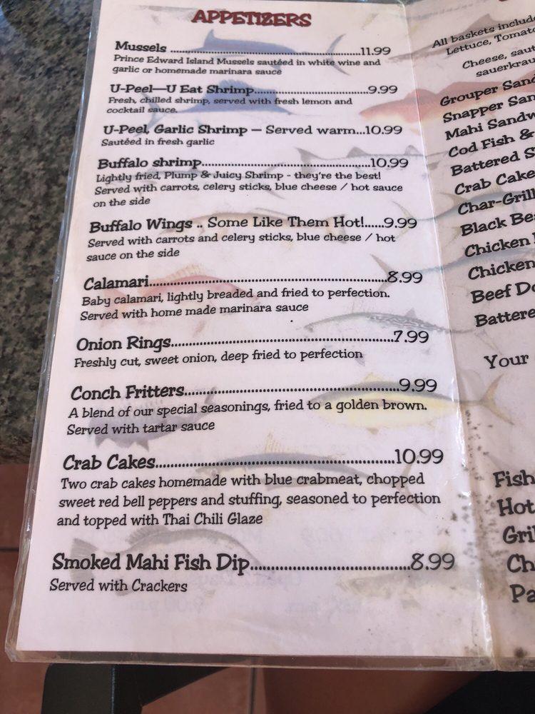 Menu at Casey Key Fish House pub & bar, Osprey