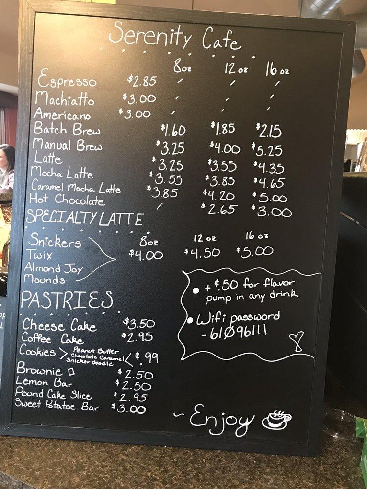 Menu at Serenity Cafe, Raytown