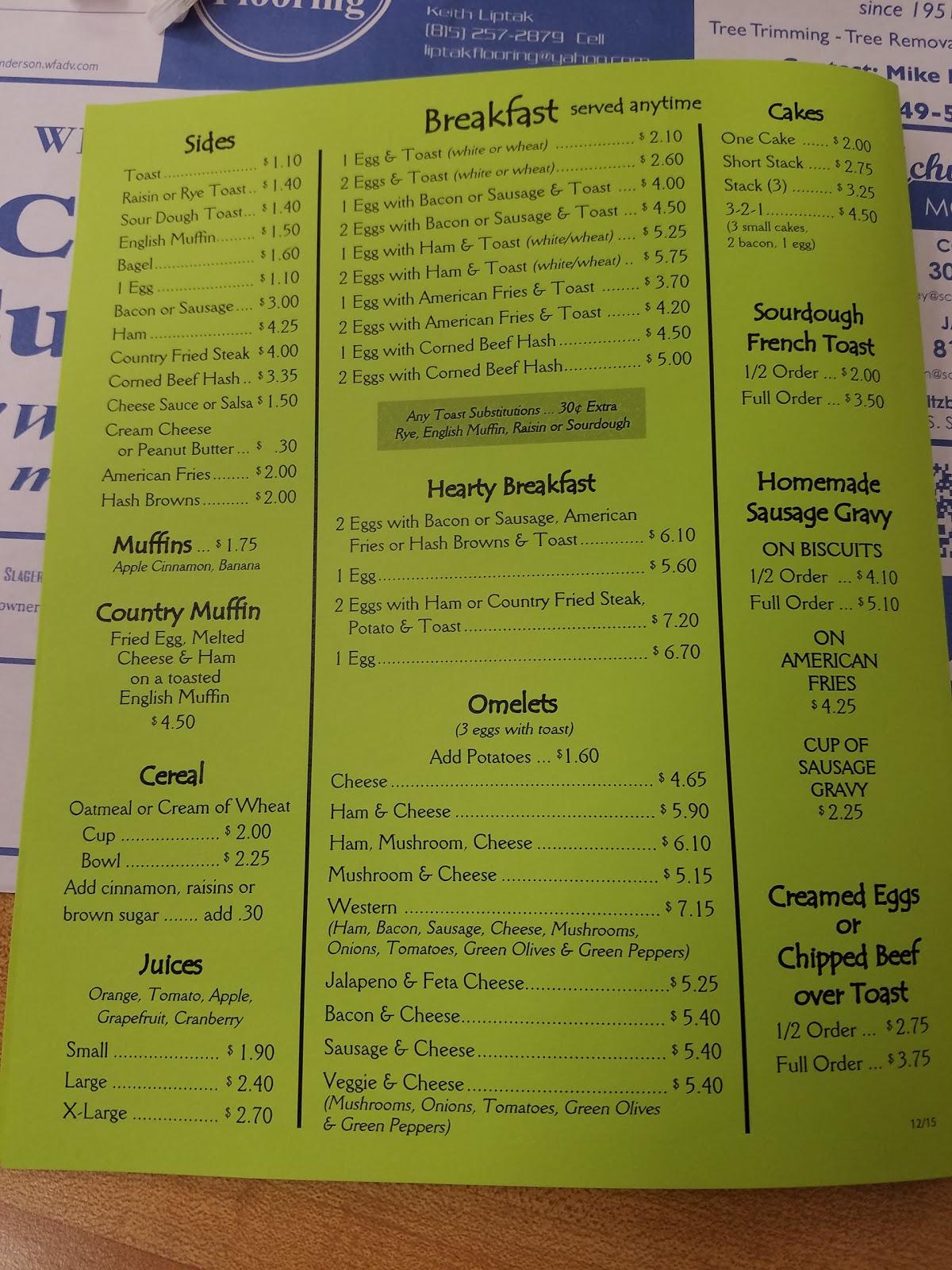 Menu at Country Cupboard restaurant, Streator, 124 S Vermillion St