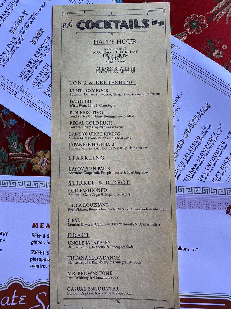 Menu at Fortunate Son Chinese restaurant, San Diego