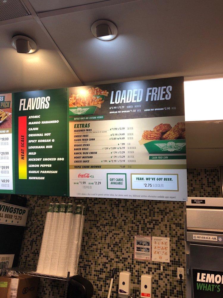 Menu at Wingstop restaurant, Smyrna, S Atlanta Rd SE #303