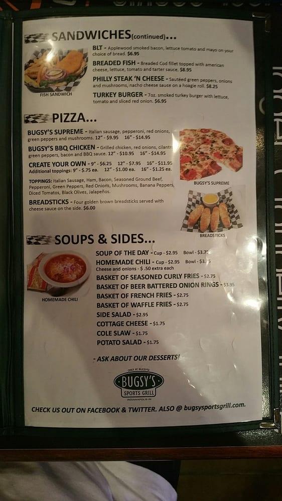 Menu at Bigsy's Sports Grill pub & bar, Indianapolis