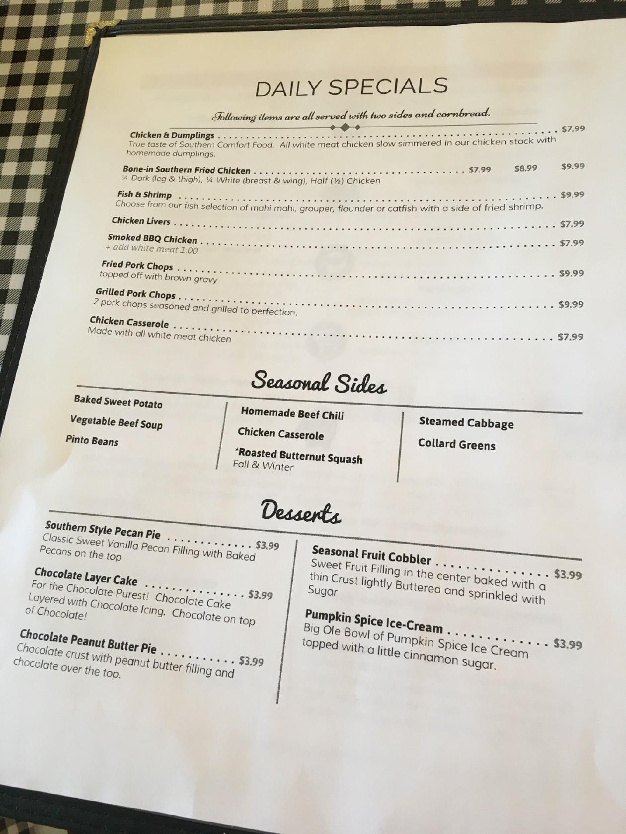 Menu at Moose Cafe, Colfax, Sandy Ridge Rd