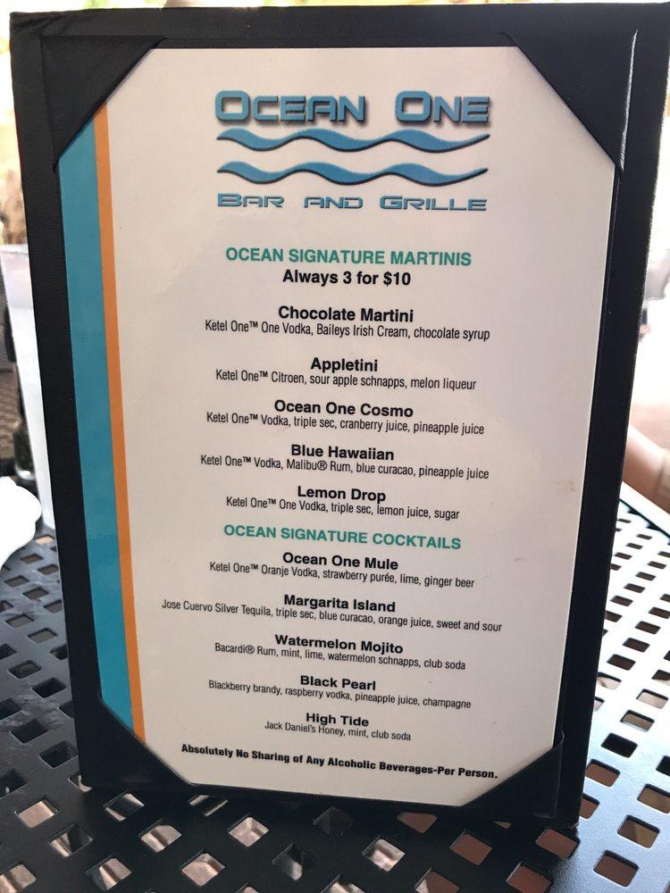 Menu at Ocean One Bar & Grille, Delray Beach