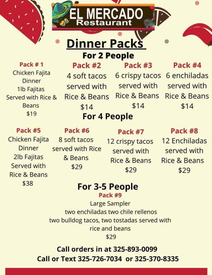 Menu at El Mercado Restaurant, Clyde, S Access Rd