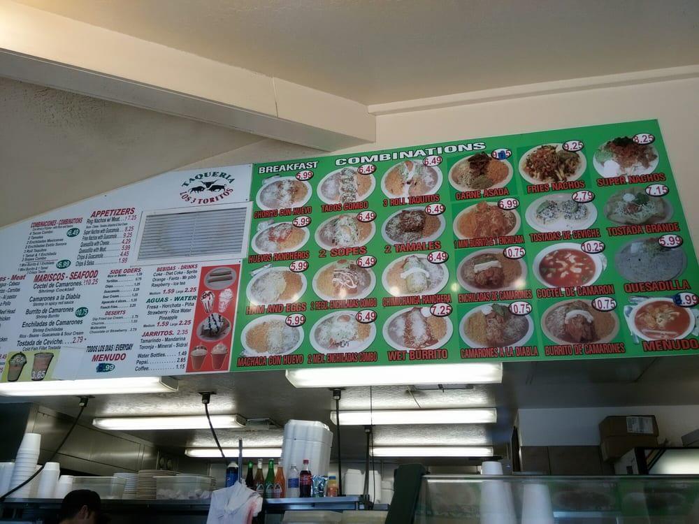 Menu at Los Tres Toritos restaurant, Reno
