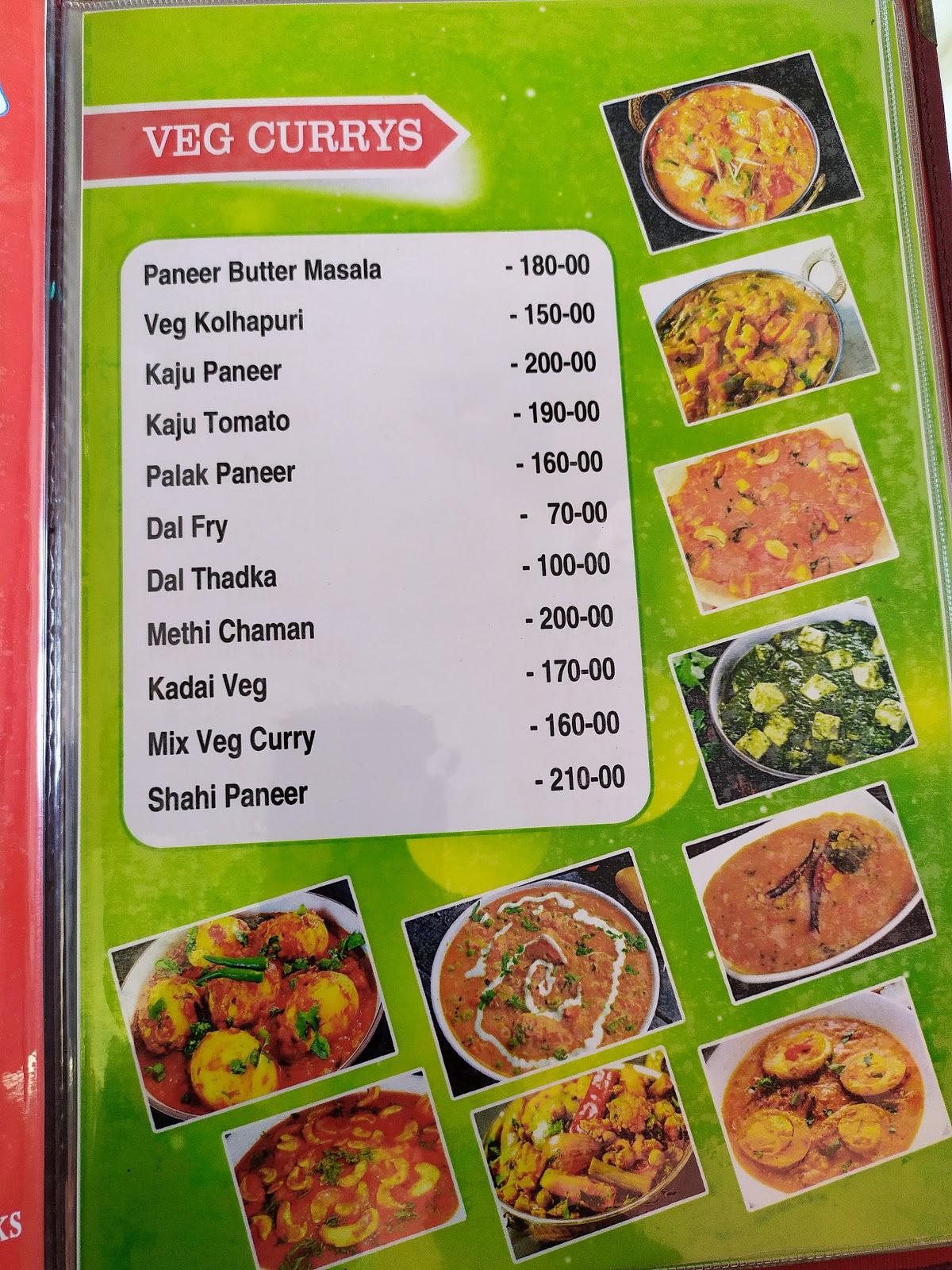 Menu at MY VILLAGE RESTAURANT, India, 9JMP+C46