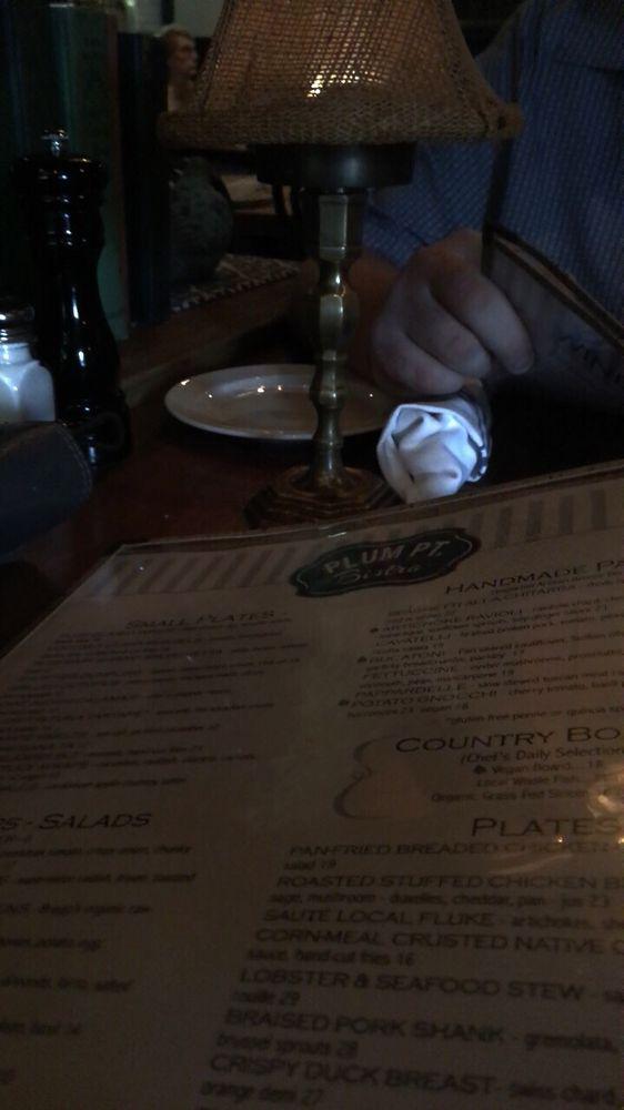 Menu at Plum Pt. Bistro pub & bar, North Kingstown