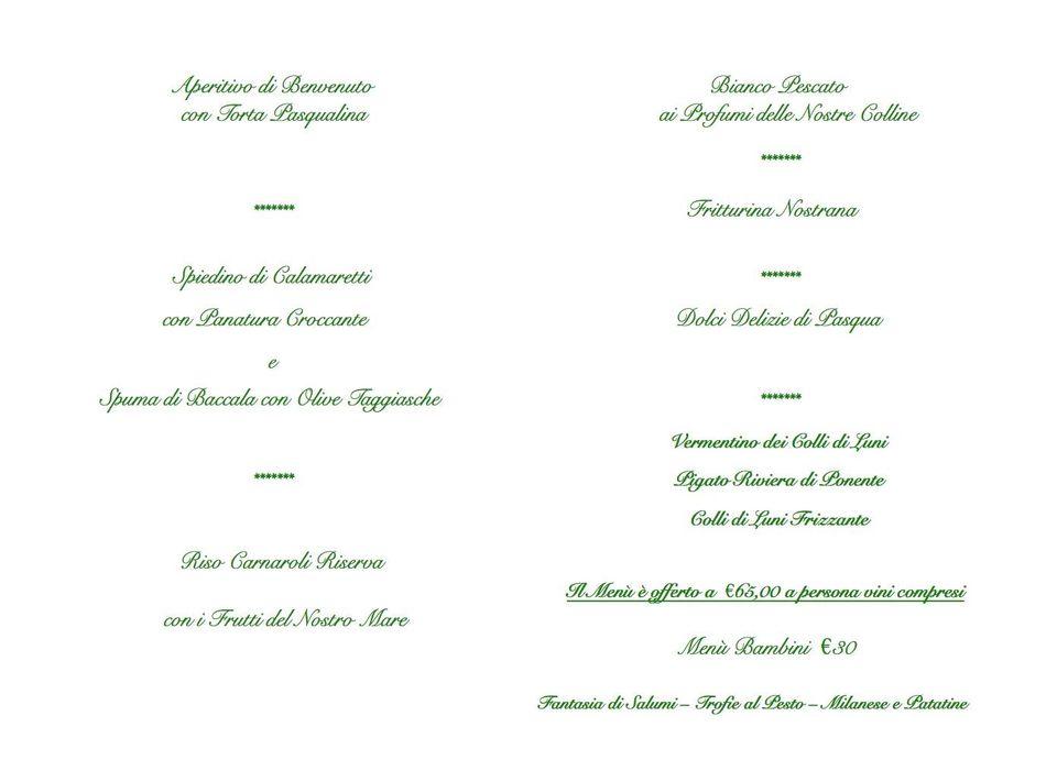 Menu da Il Tipico ristorante, Bogliasco