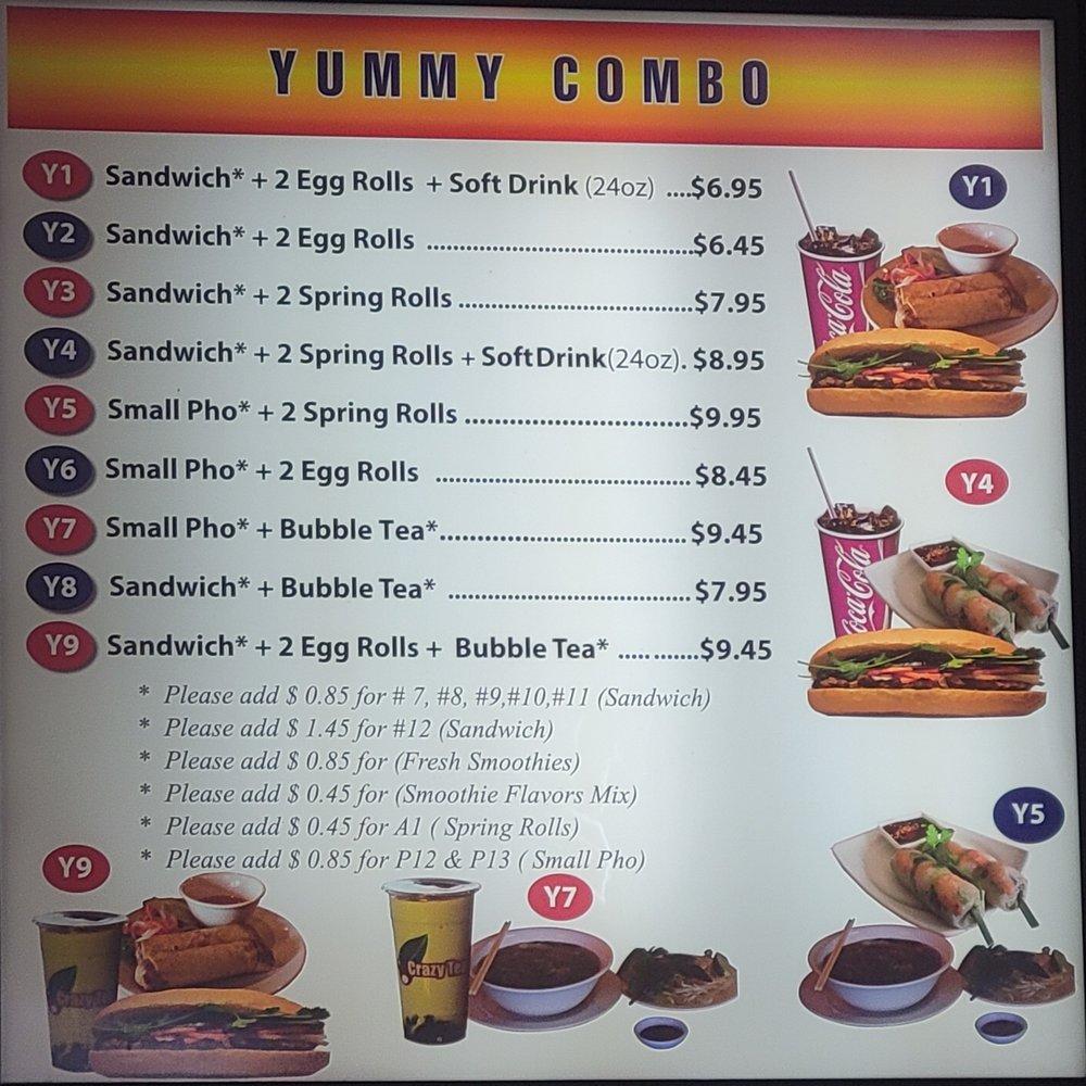 Menu at Yummy Deli restaurant, Everett