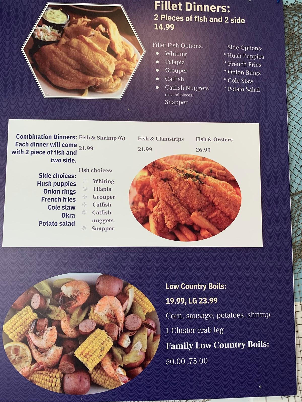 Menu at Mr. Phillips Seafood Hinesville restaurant, Hinesville