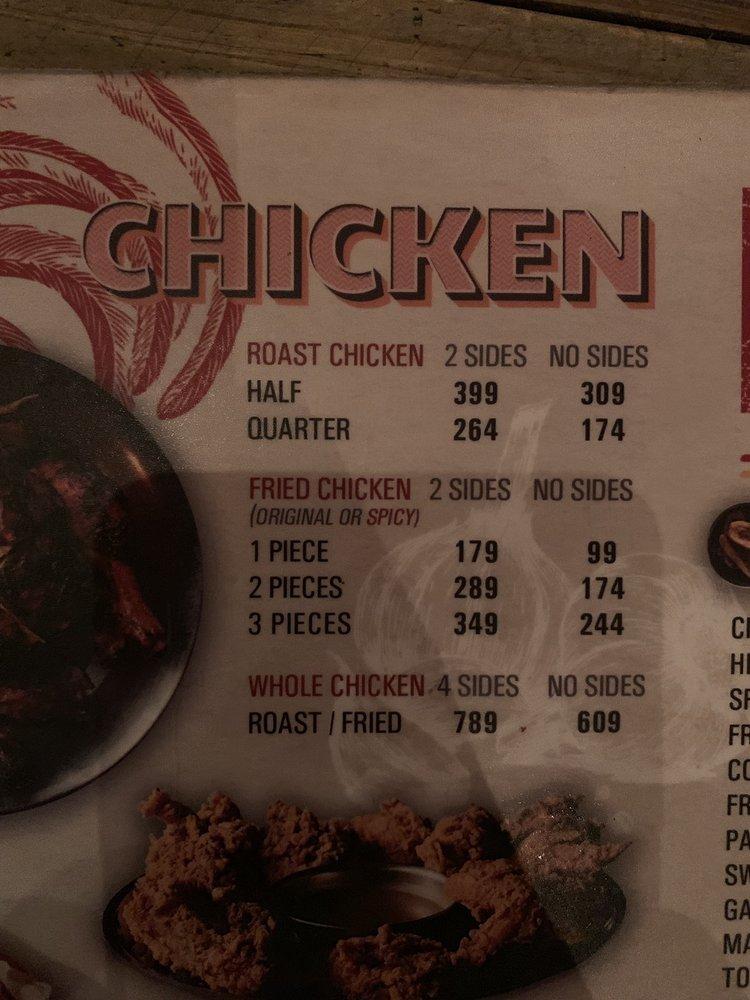 Menu at Señor Pollo restaurant, Makati, Ebro