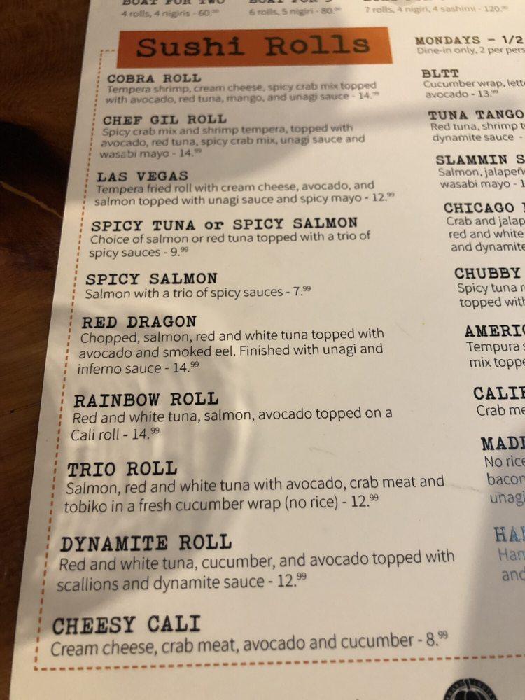 Menu at Chubby Trout restaurant, Elkhart, Plaza Ct