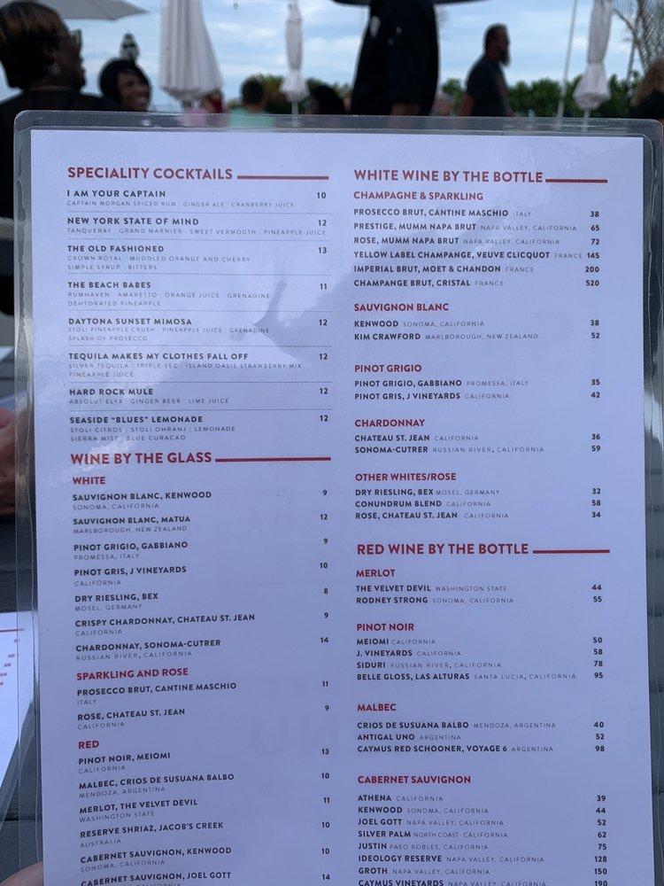 Menu at Sessions Restaurant, Daytona Beach