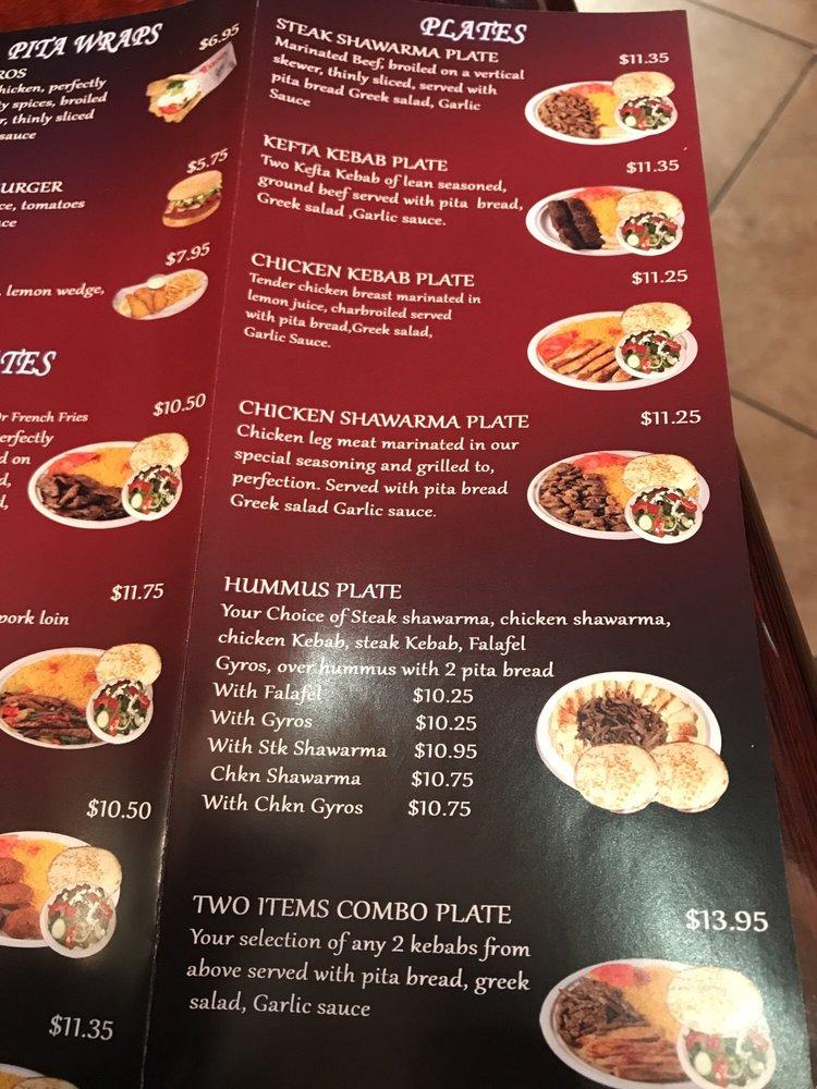Menu at Greek Pita restaurant, Phoenix, W Happy Valley Rd