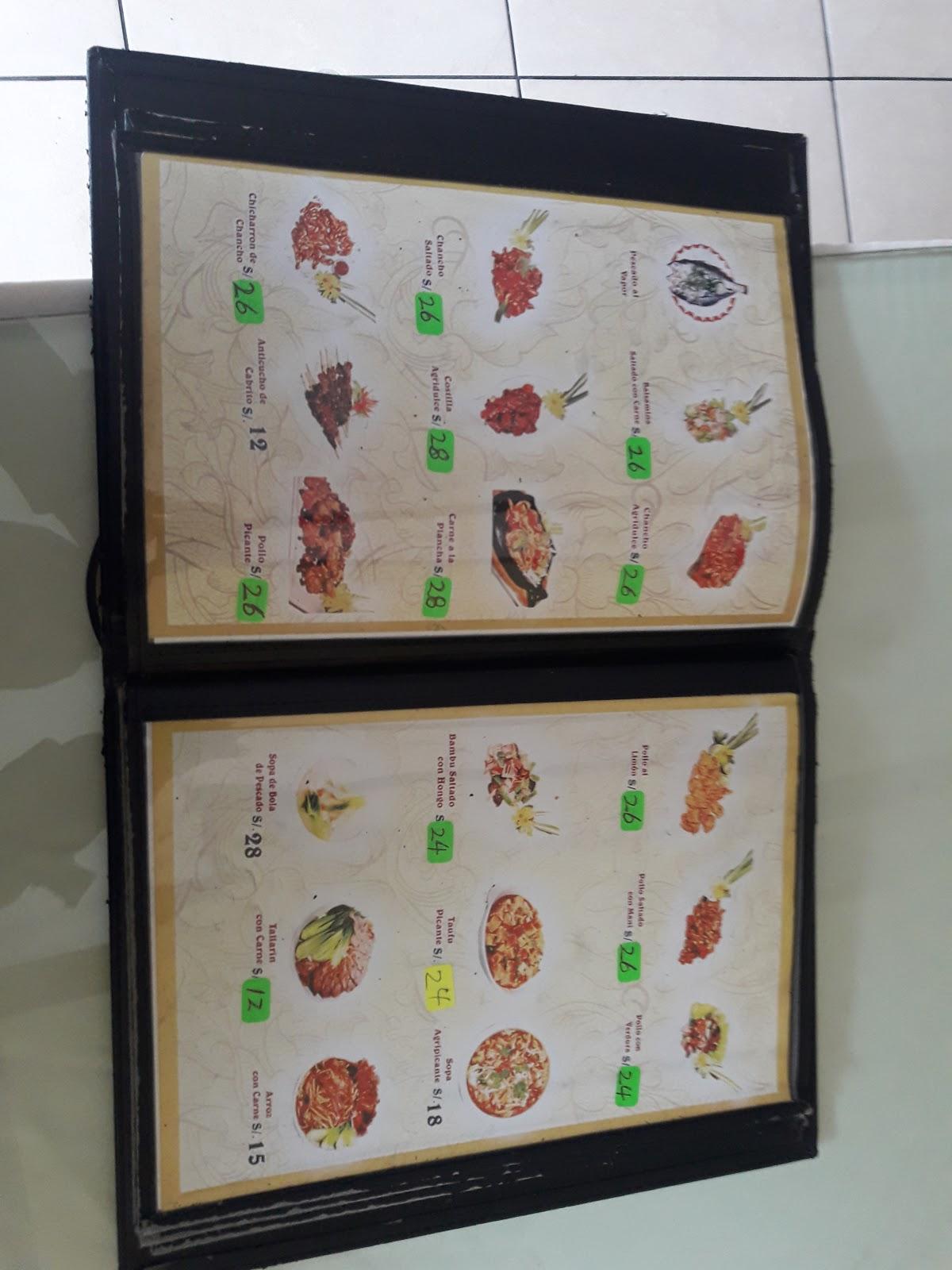 Carta de Restaurante FUYU, Lima