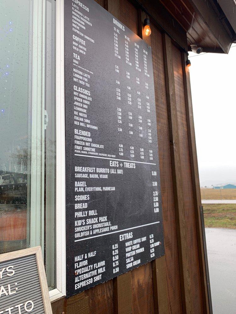 Menu at Copilot Coffee cafe, Kalispell