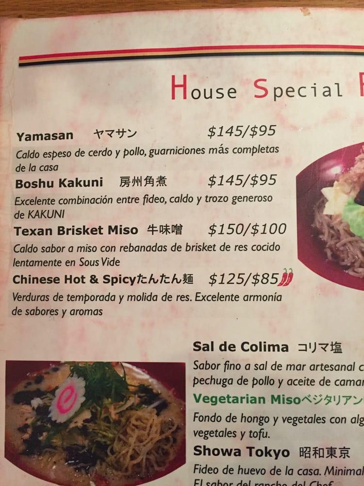 Carta del restaurante Yamasan, San Pedro Garza García