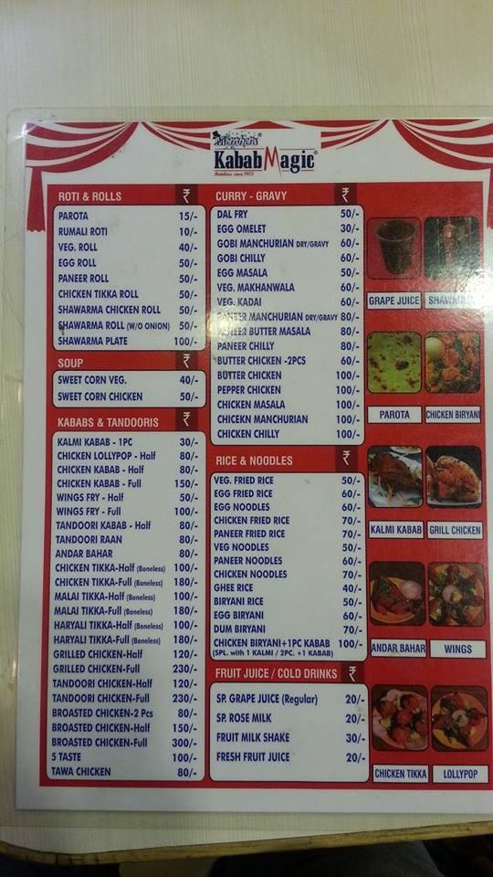 Menu at Kabab Magic, Bengaluru, 31