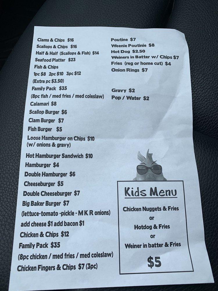 Menu at Something Fishy Food Truck, Halifax