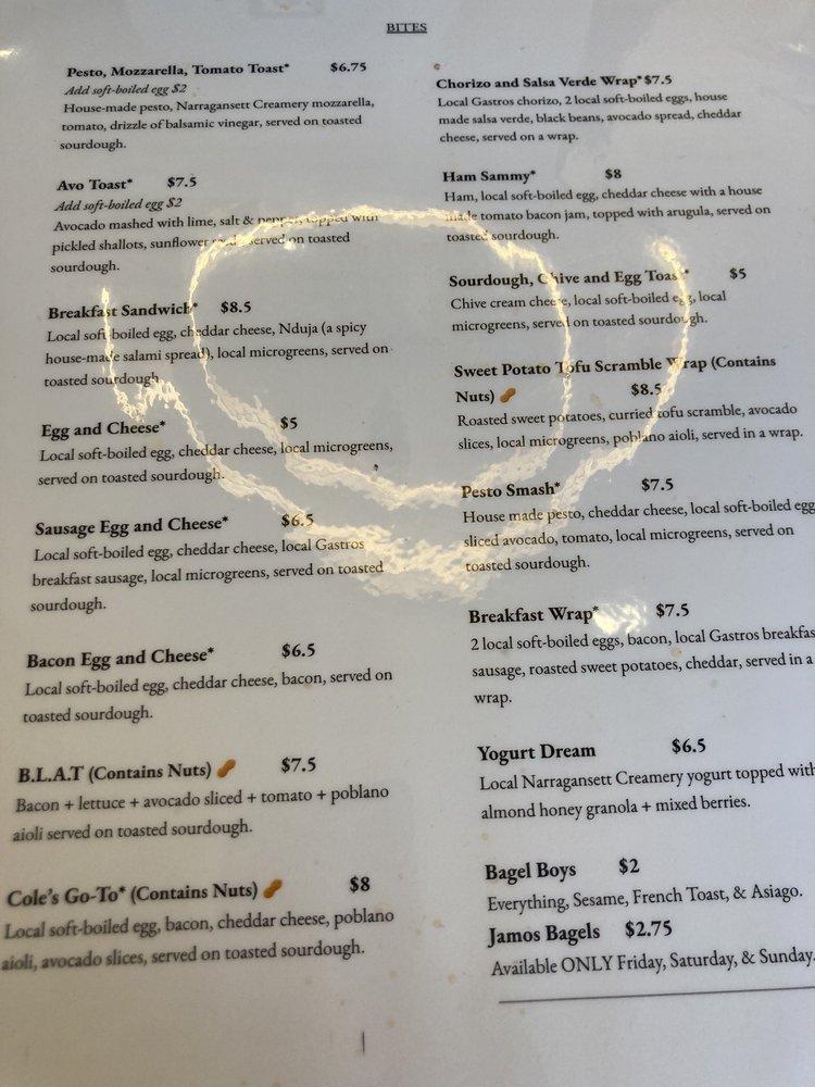 Menu at The Nitro Bar, Newport, 2 Pond Ave