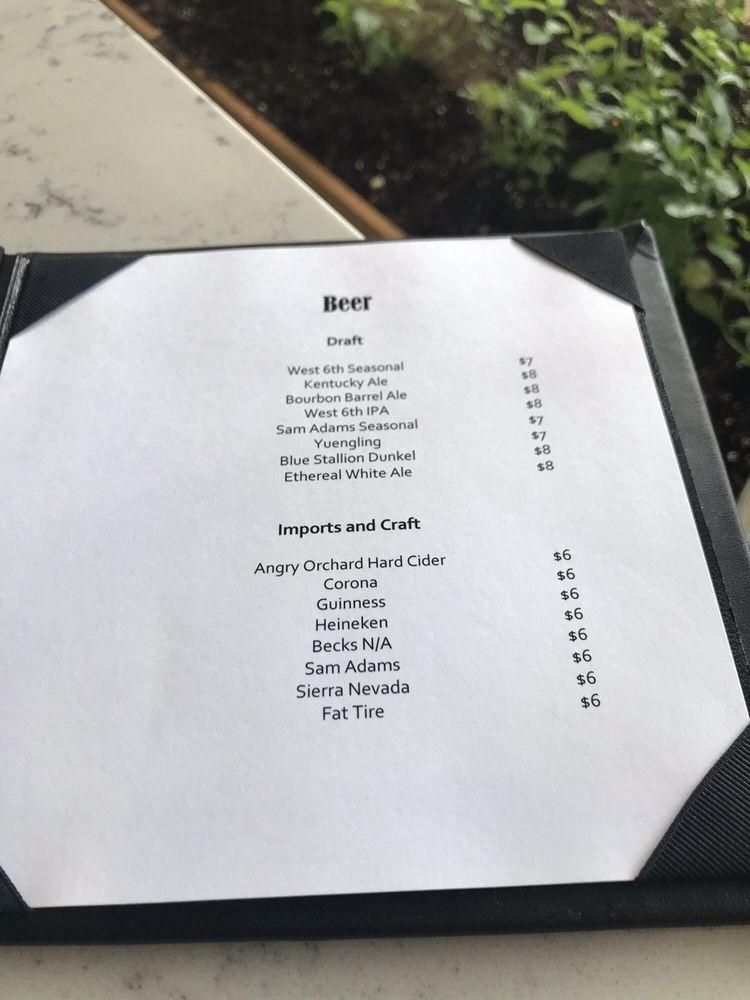 Menu at BBM pub & bar, Lexington