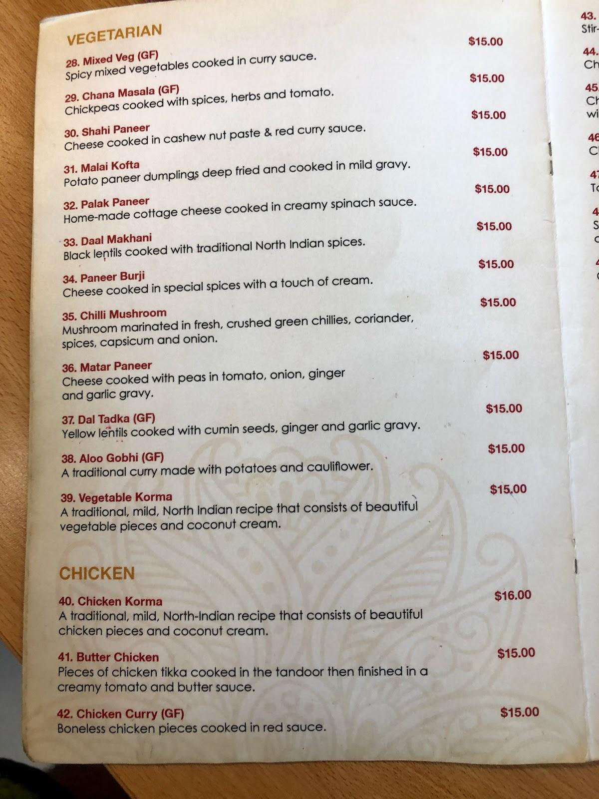 Menu at Kebab n Curry Hut restaurant, Swan Hill