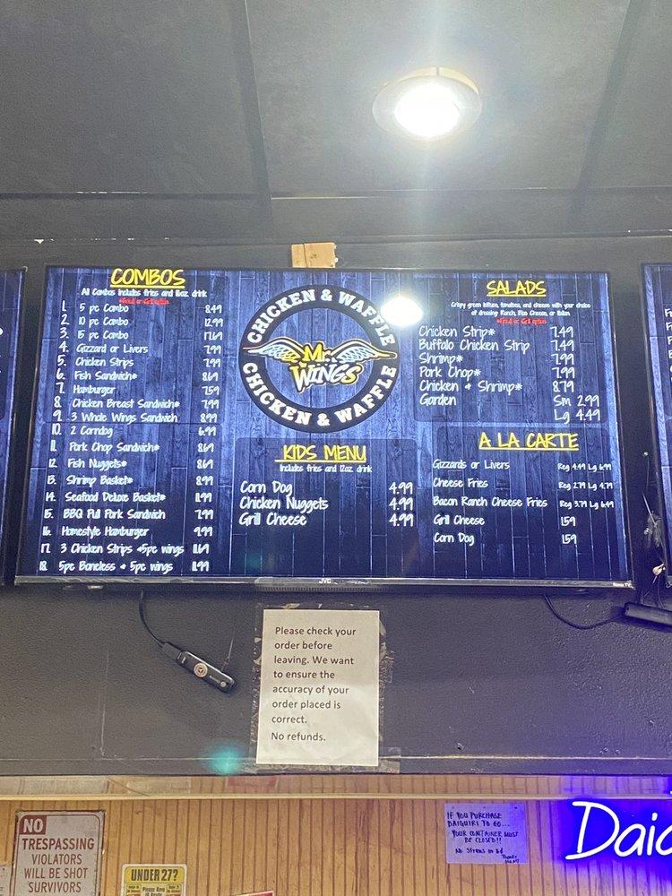 Menu at Mr. Wings Inc. BBQ, Pensacola, N Pace Blvd