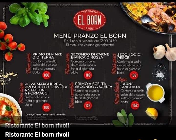 Speisekarte von Ristorante El Born, Rivoli