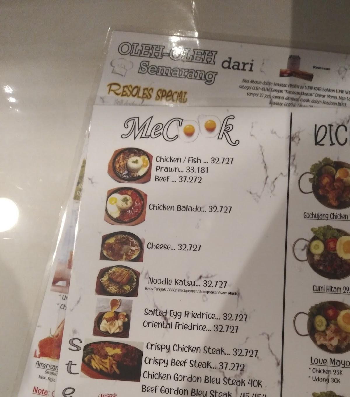 Menu at Dapur Mama DP Mall Semarang restaurant, Semarang, Jl. Pemuda No.150