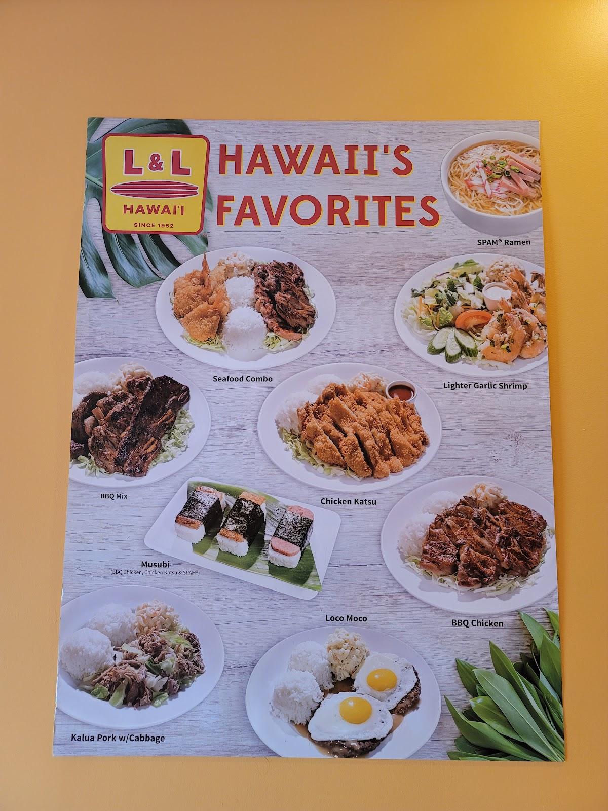 Menu at L&L Hawaiian Barbecue, Calcium