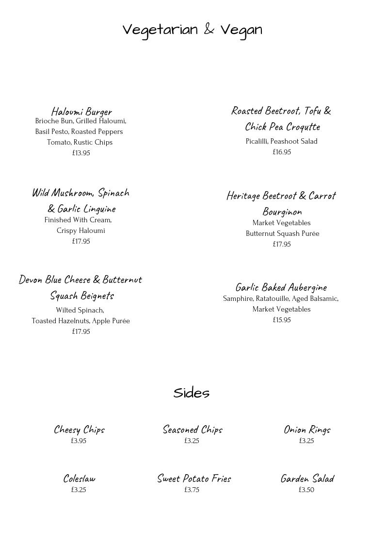 Menu at Radius 7 pub & bar, Dartmouth