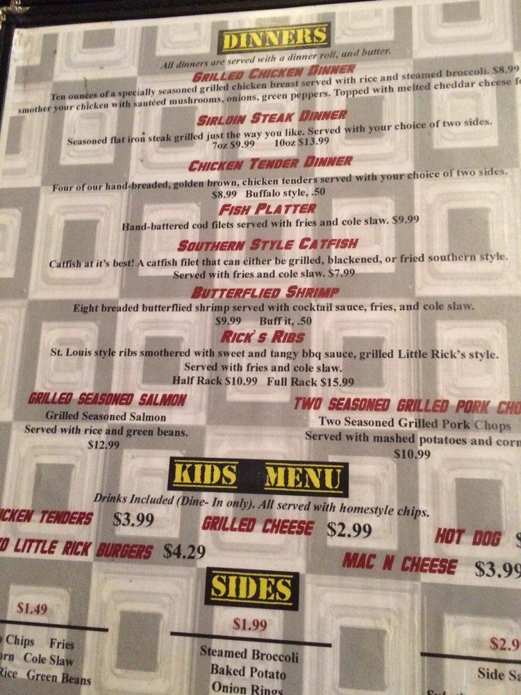 Menu at Little Rick's Neighborhood Bar & Grill, Lebanon Junction