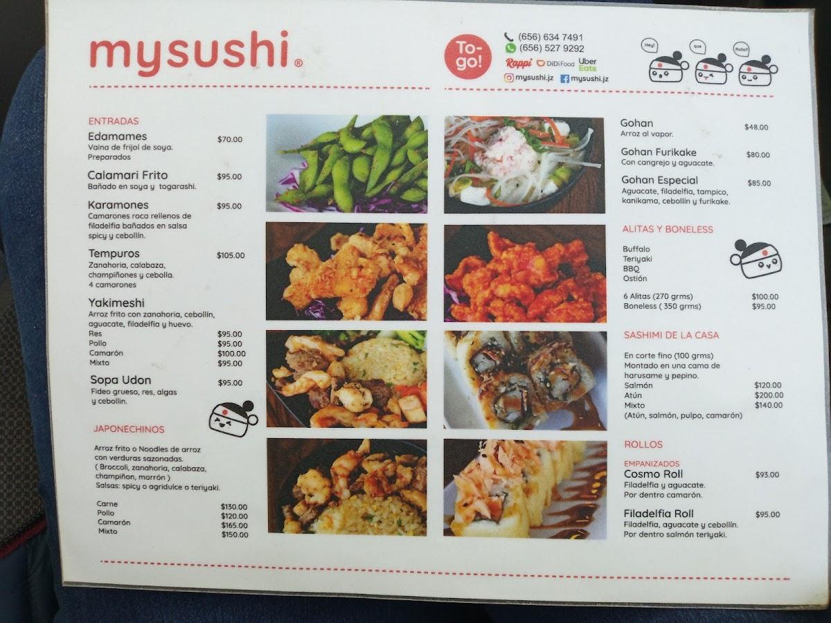 Carta del restaurante mysushi, Ciudad Juarez