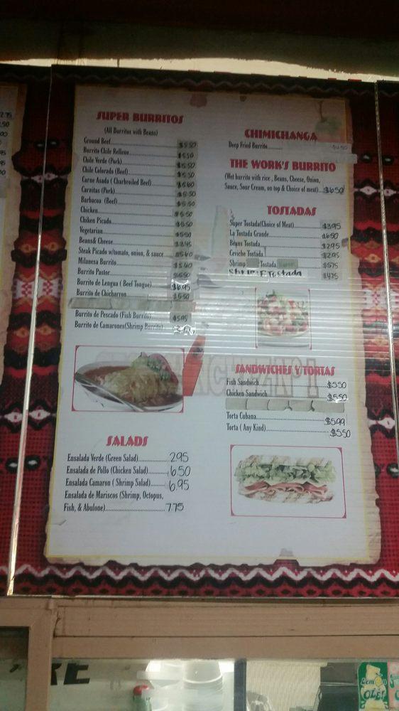 Menu at Casa Sanchez #1 restaurant, Long Beach, E Anaheim St