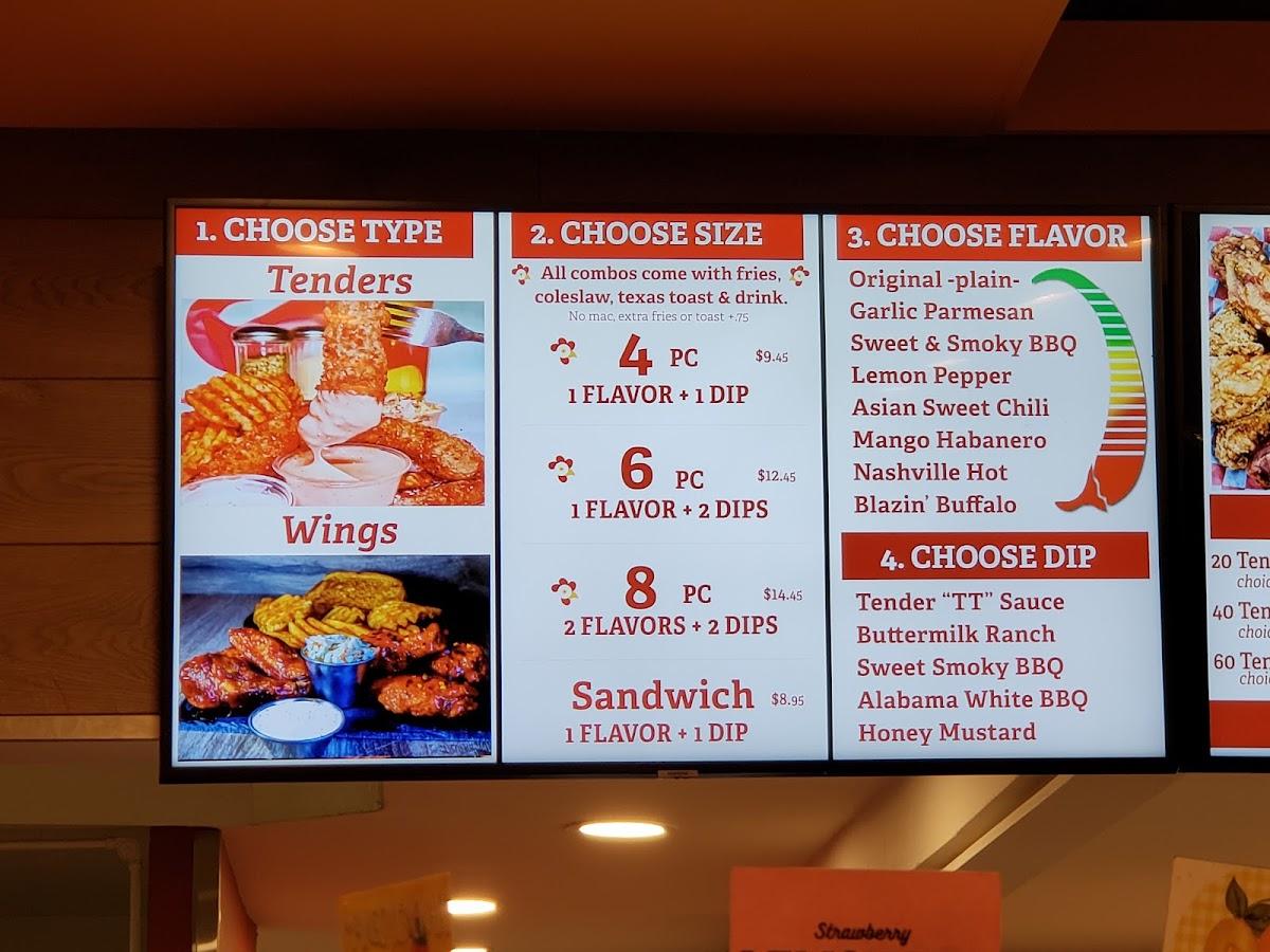 Menu at Top Tenders & Wings - Torrance restaurant, Torrance