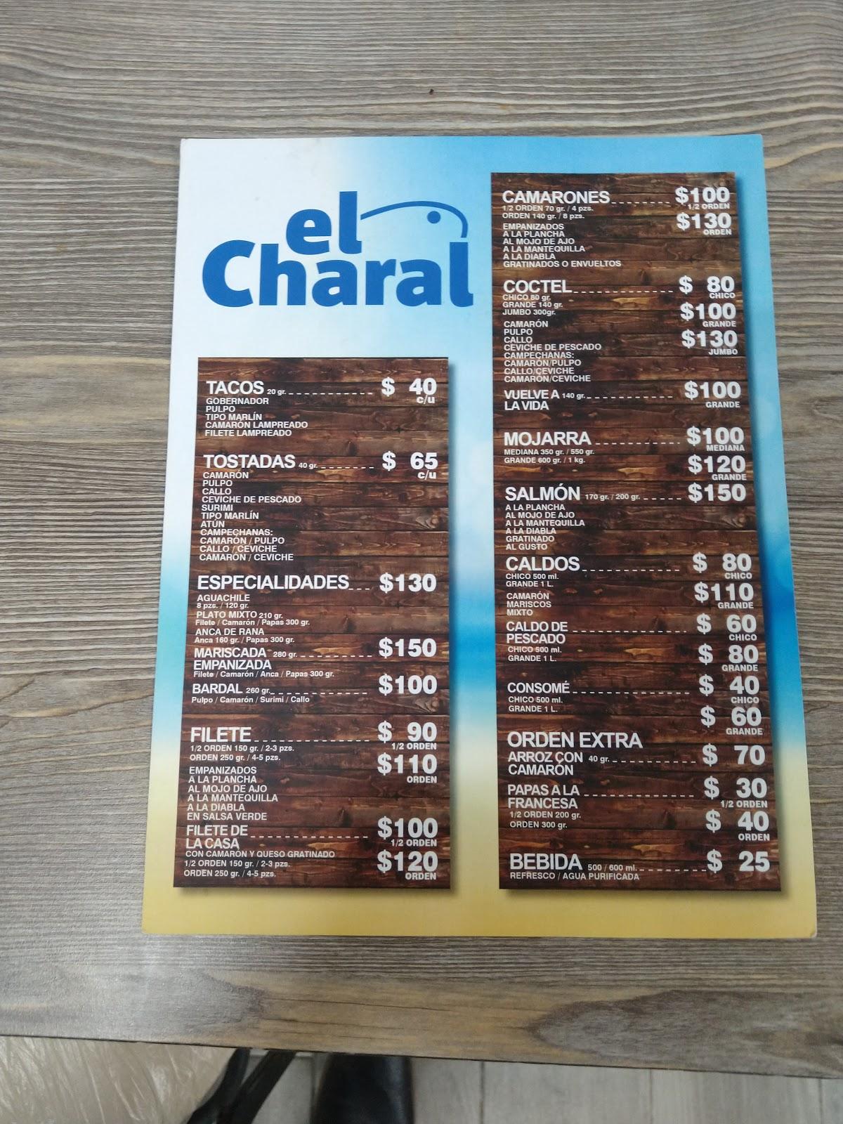 Carta del restaurante El Charal, Pescados & Mariscos, Monterrey, Av ...