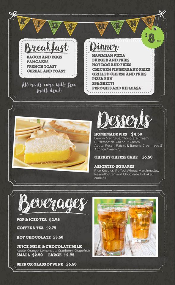 Menu at Major's Family Restaurant, Grande Prairie