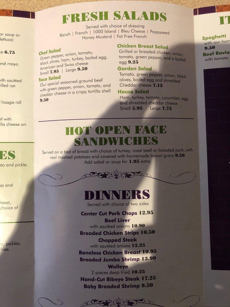 Menu at Reflections Family Restaurant, Casey