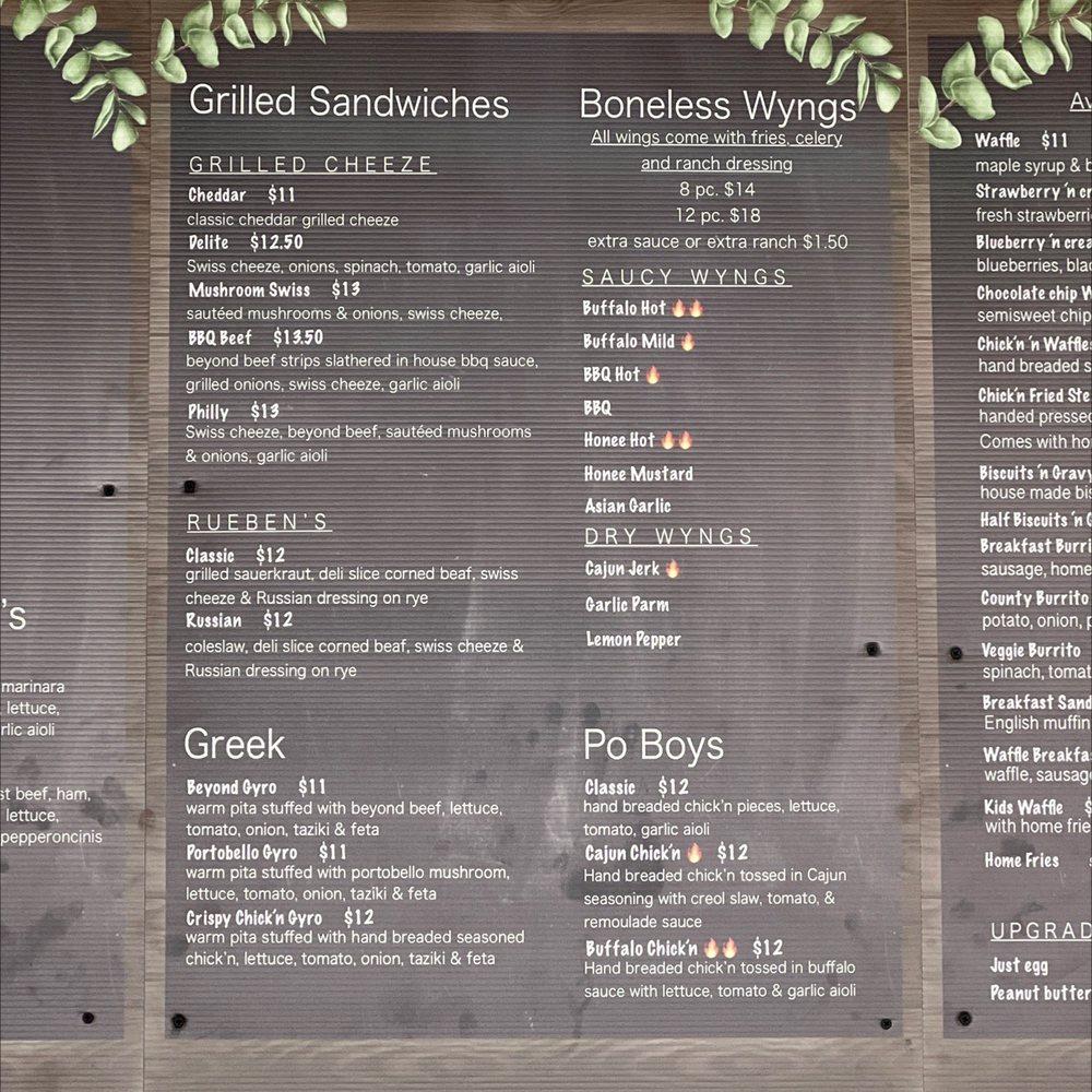 Menu at Preference restaurant, Anchorage