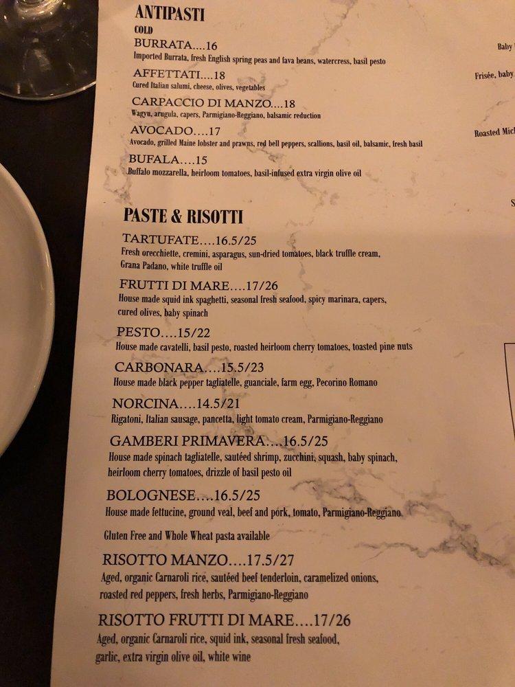 Menu at Prosecco pub & bar, Chicago